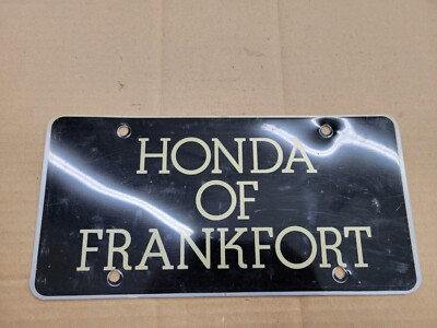 Honda of Frankfort Kentucky KY Car Dealership Dealer License Plate Tag ...