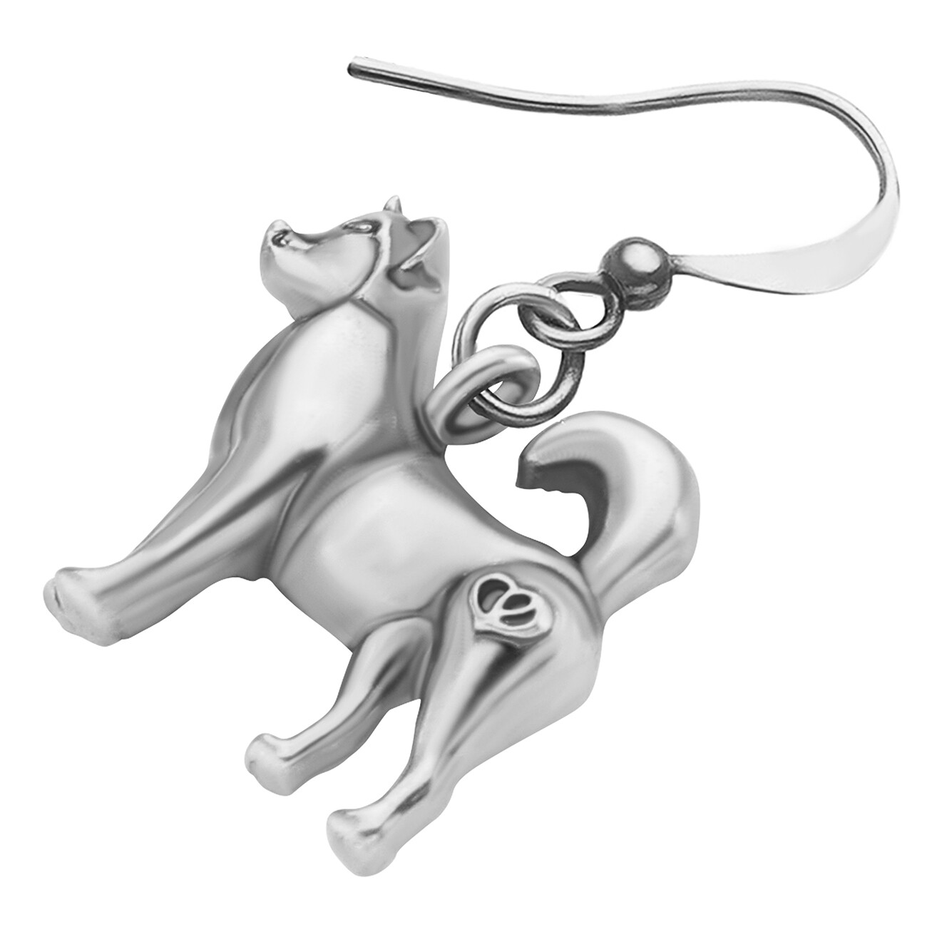 Enamel Alloy Antique Silver Plated Sled Dog Earrings Dangle Gifts ...