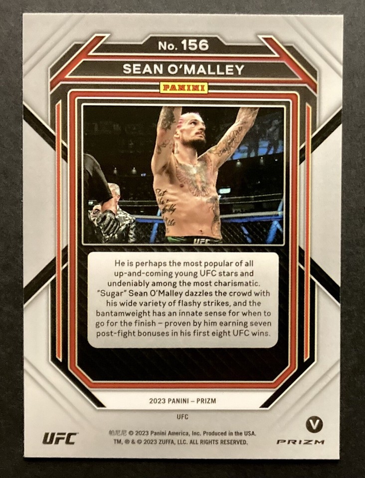 2023 Panini Prizm UFC Sugar Sean O’Malley #156 SP Disco Undercard ...