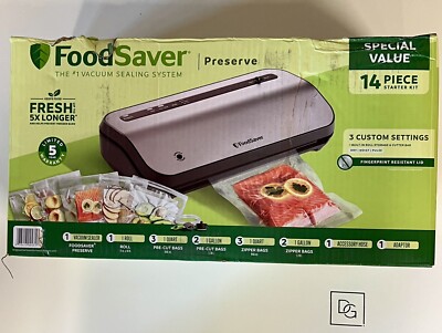 FoodSaver Preserve Vacuum Sealer, Special Value 14-Piece Starter Kit | eBay
