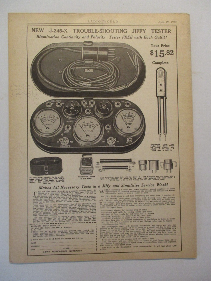 RADIO WORLD MAGAZINE APRIL 19, 1930 A SYSTEM FOR GETTING DX SC CIRCUIT ...