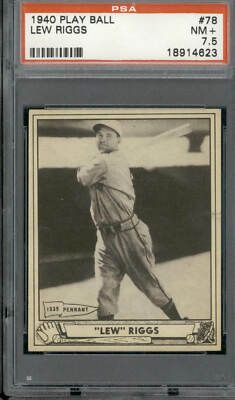 1940 Play Ball #78 Lew Riggs - PSA 7.5 | eBay