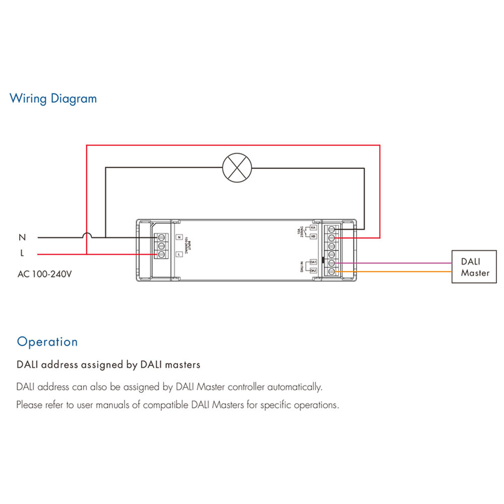 220V DALI Relay Unit Switch 1 Channel DIY Light Switch Mudule 10A for ...