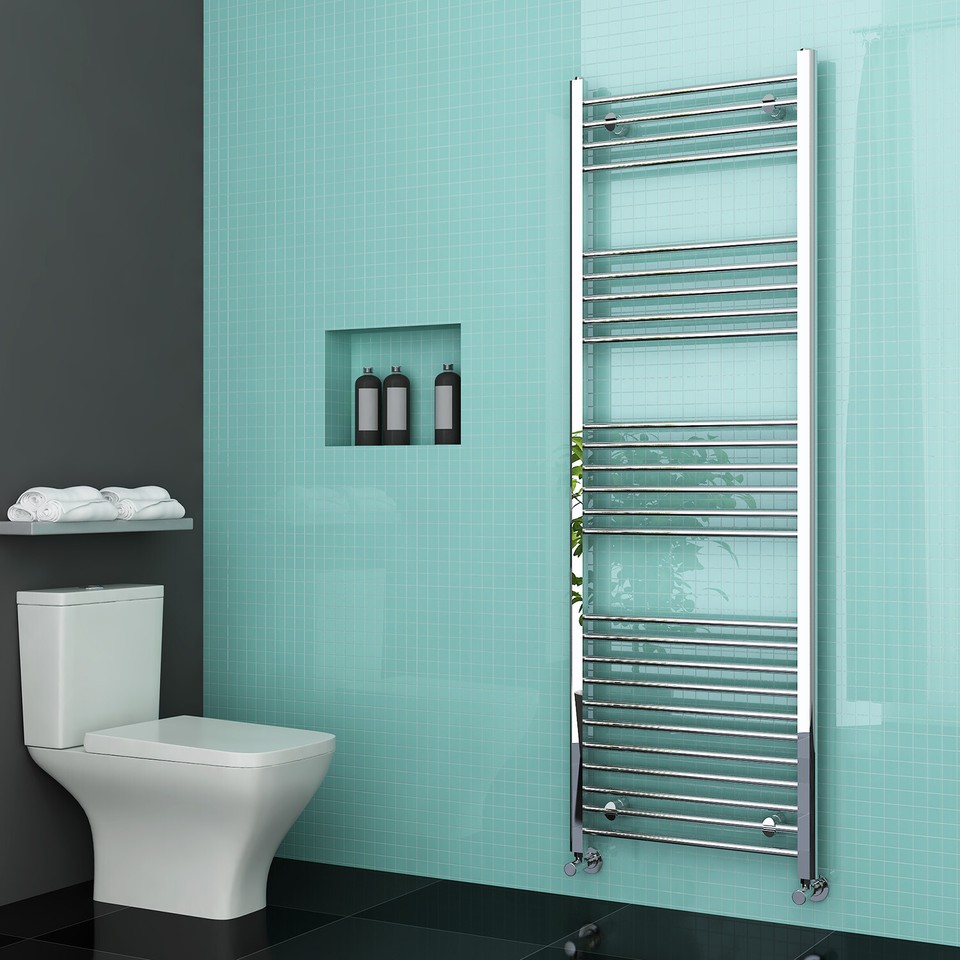 Designer Radiator Flat Panel Oval Column Towel Rail Tall Upright ...
