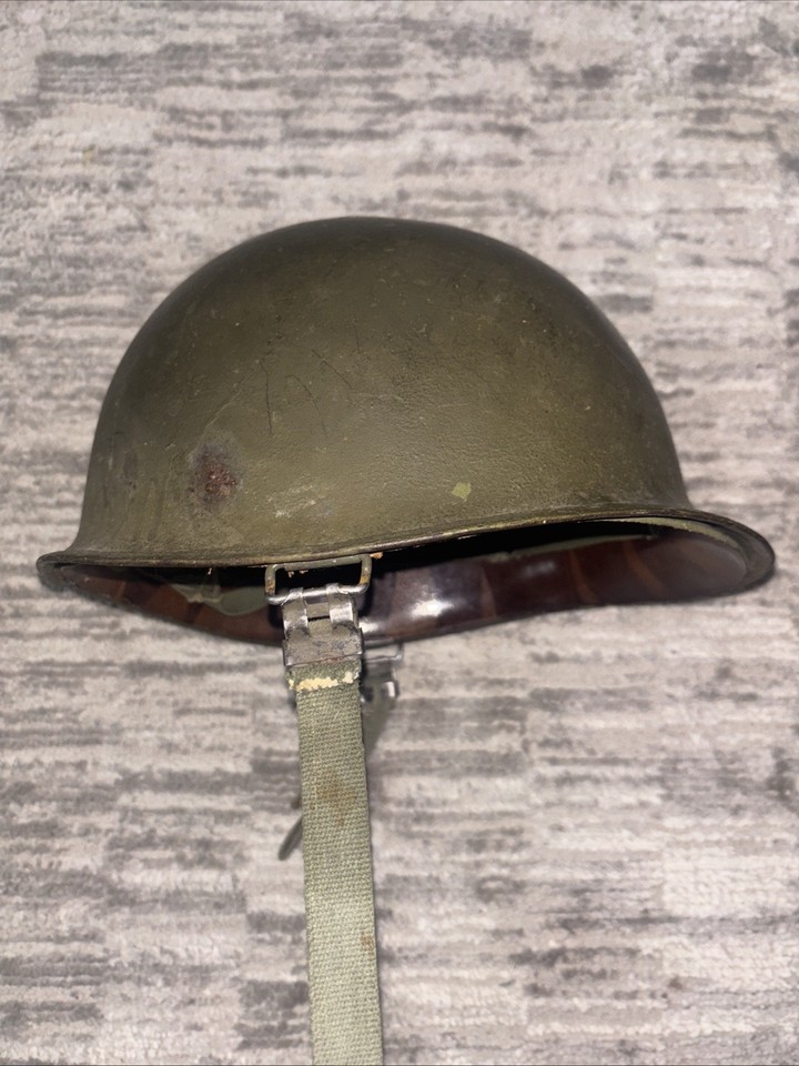 1966 US M1 Steel Combat Helmet With Inside Liner And Straps | eBay
