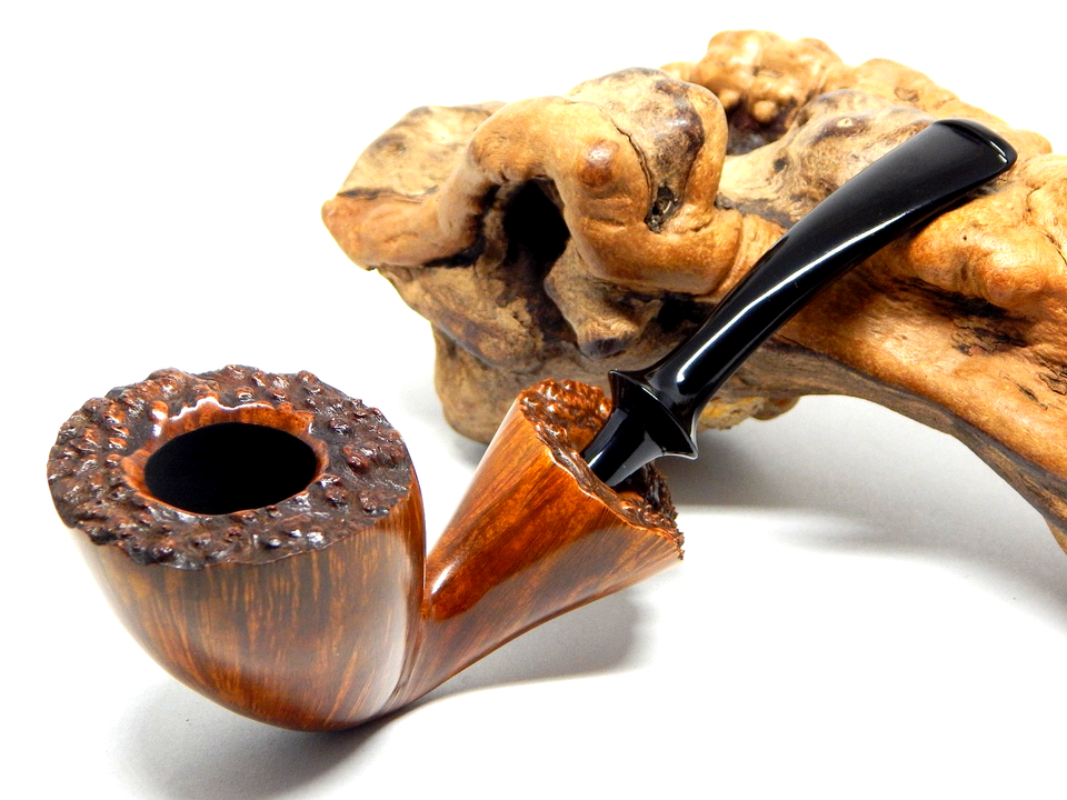 RAD DAVIS EARLY STRAIGHT GRAIN DOUBLE PLATEAU DANISH STYLE FREEHAND ...