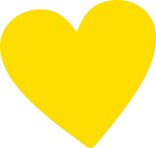 YELLOW Heart Shape Grieving Together Vinyl Sticker Window Etc 150mm | eBay