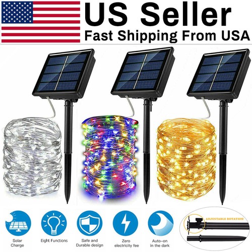 100-500 LED Solar Power String Fairy Lights Garden Outdoor Party ...