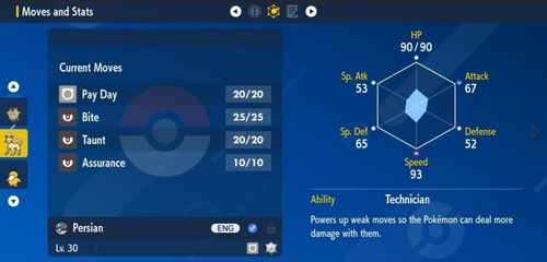 Pokemon Scarlet & Violet 6IV Shiny PERSIAN Max EVs | eBay UK