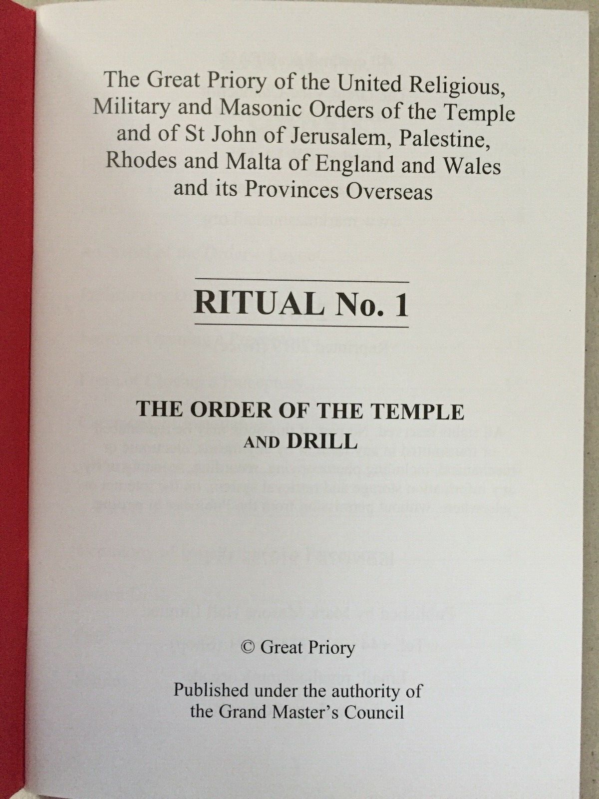 Masonic Books: Knights Templar Ritual No 1 or 2 | eBay UK