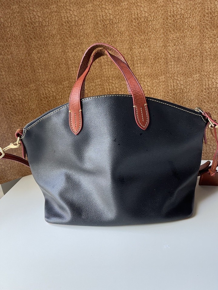 Dooney & Bourke Eva Coated Cotton Satchel - Black | eBay