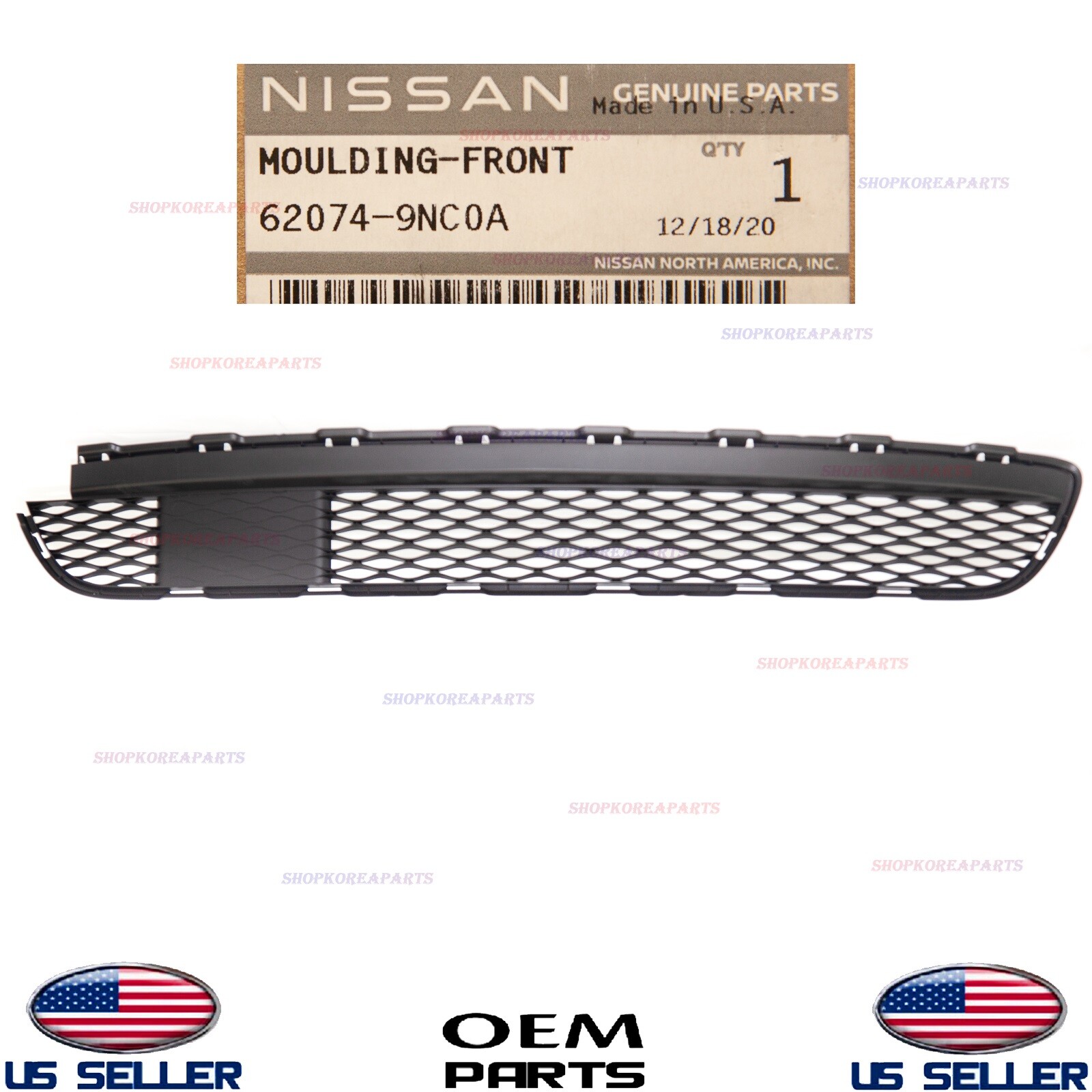 Genuine Front Bumper Lower Grille ⭐OEM⭐ INFINITI QX60 2016-2020 62074 ...