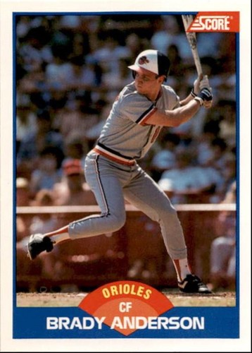 1989 Score Baseball Card Brady Anderson Rookie B Baltimore Orioles #563 ...