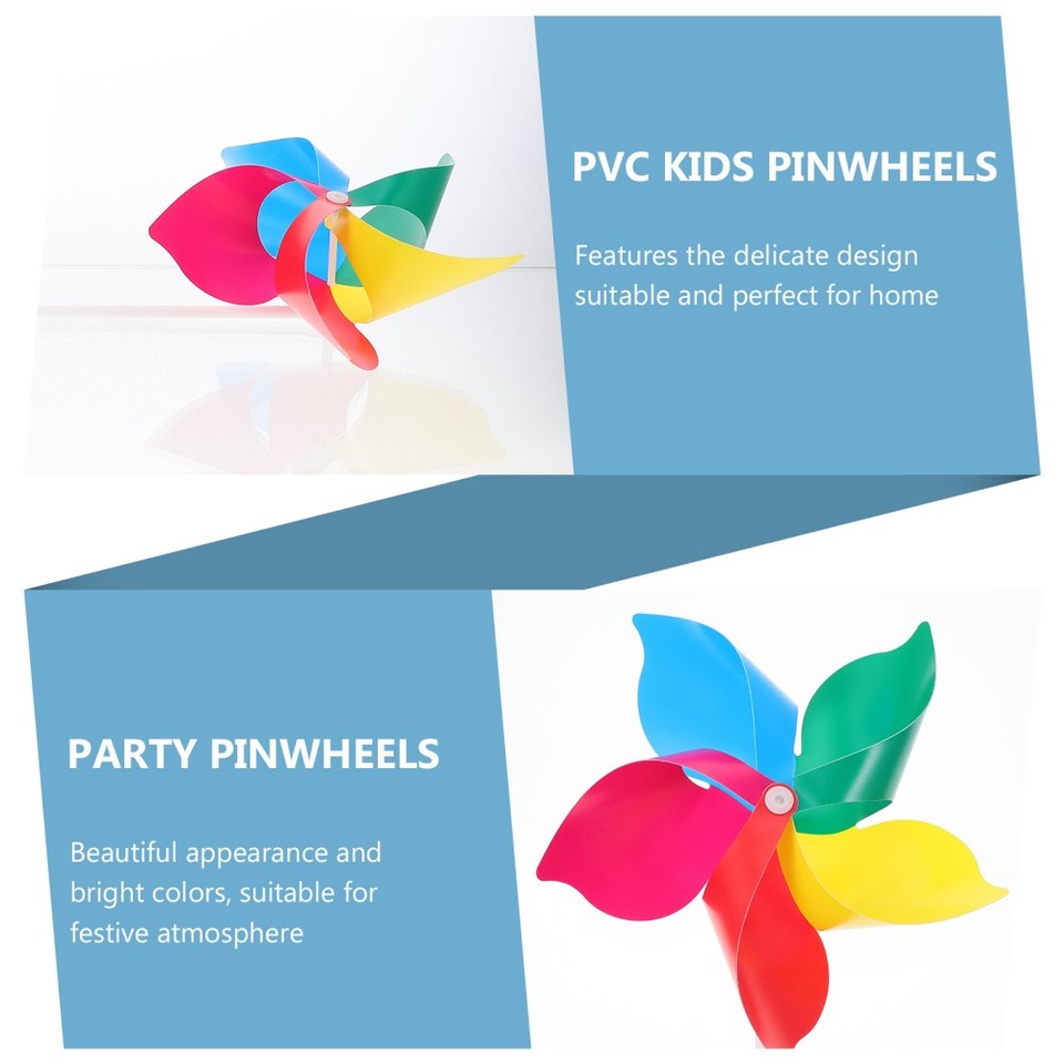 10 Pcs Kids Windmill Colorful Child Pinwheels for Children Toy Hand ...