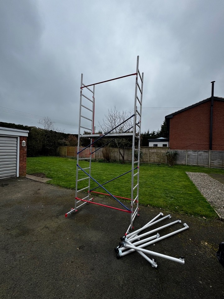 DIY Scaffold Tower - Home Master Aluminium Tower- Quick Assembly 3.6mtr ...