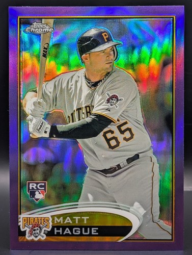 2012 Topps Chrome #190 Matt Hague Purple Refractor Rookie - Pittsburgh ...