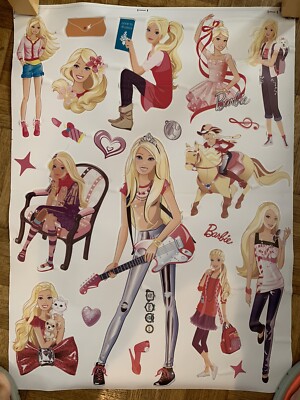 Barbie Wall Stickers— Vinyl Decals—Pell & Stick Removable Decor-NEW ...