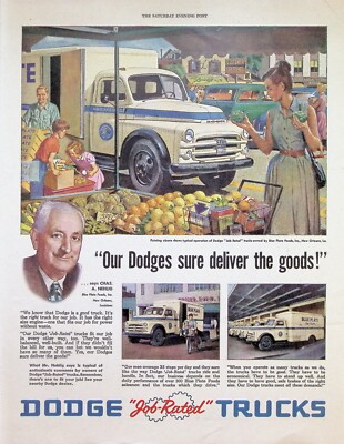VINTAGE 1950s Print Ad ~ Dodge Trucks ~ Our Dodges Sure Deliver the ...