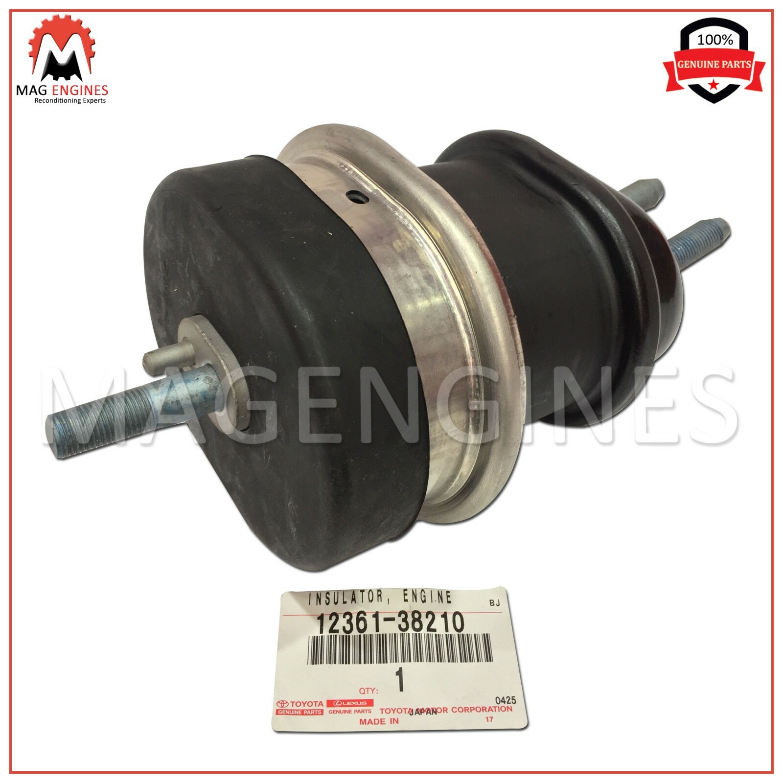12361-38210 GENUINE OEM INSULATOR, ENGINE MOUNTING, FRONT 1236138210 | eBay