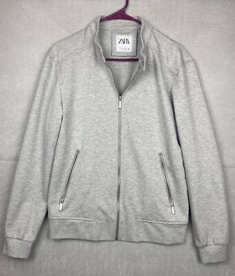 Zara Jacket Sweatshirt Material Size L Zip Up | eBay