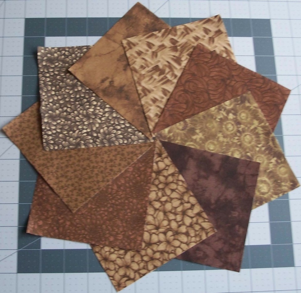 54 Browns Calico Fabric 5" Quilting Squares Cotton Charm pack bundle | eBay
