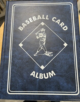 Blue Baseball Card Album 10 Permanent Sleeves 90 Cards Holder | eBay