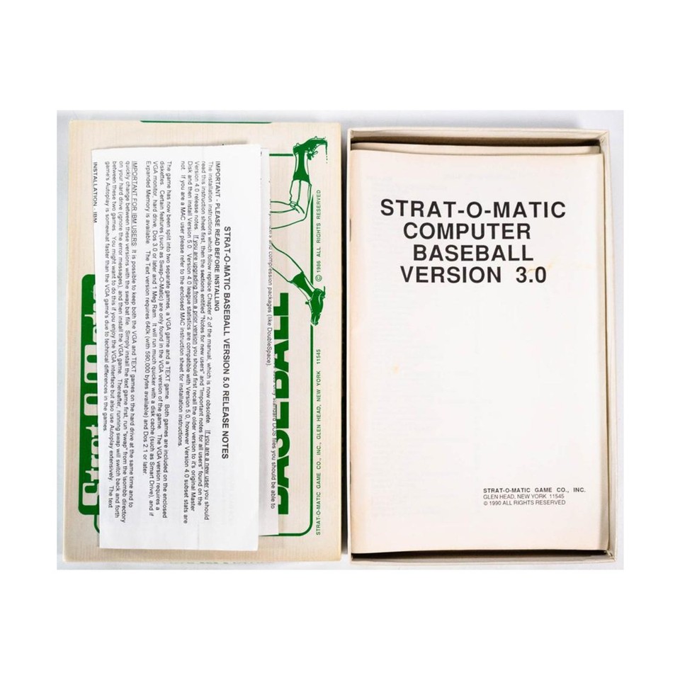 Strat-O-Matic Toys, Movies & More Computer Baseball Collection #2 EX | eBay