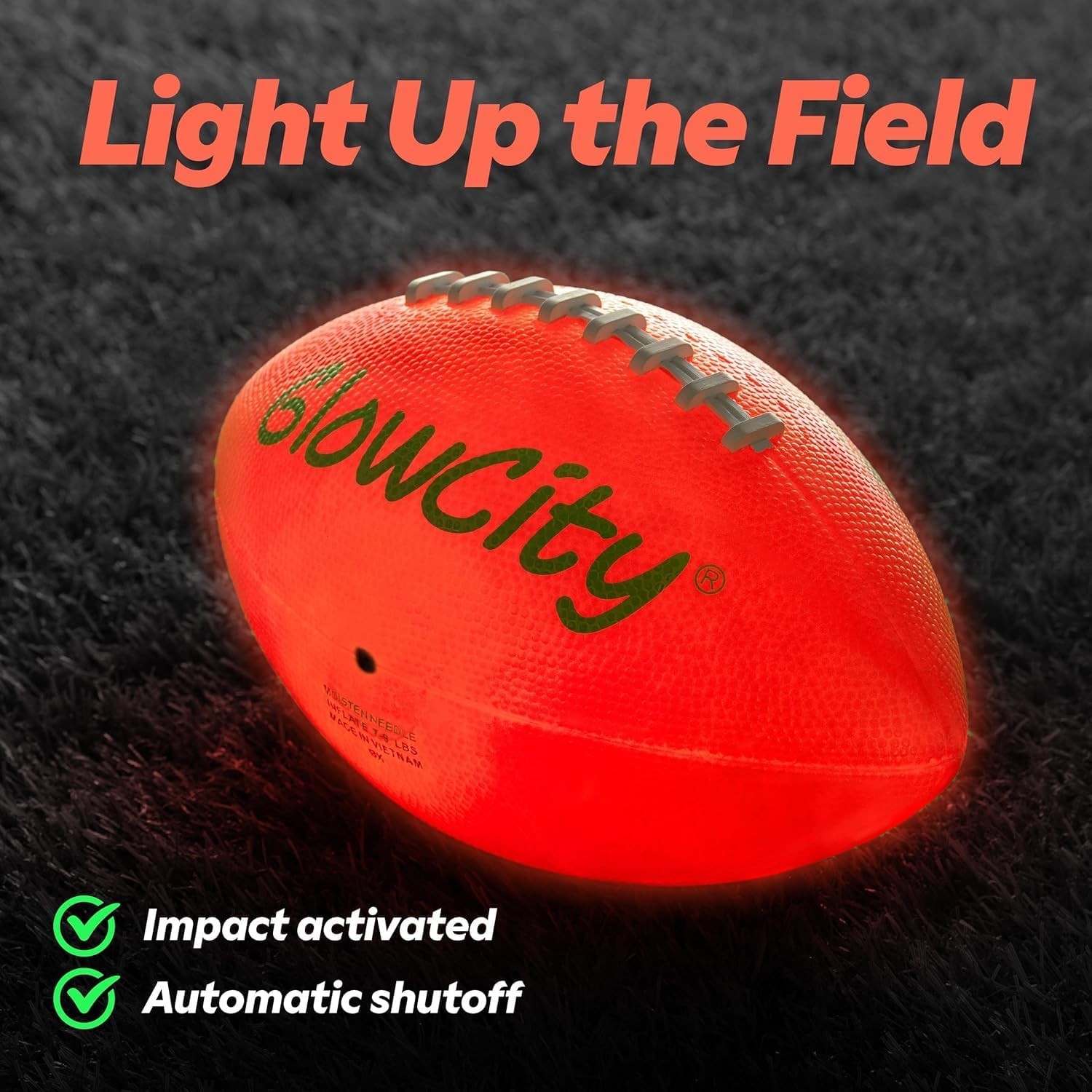 Glow-in-the-Dark Light Up Football – Size 3/6 Night Game Ball for Kids ...