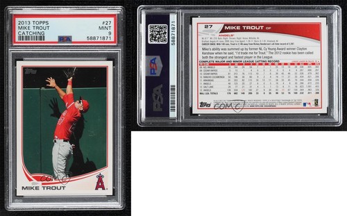 2013 Topps Out of Bounds Variation SP Mike Trout #27 PSA 9 MINT | eBay