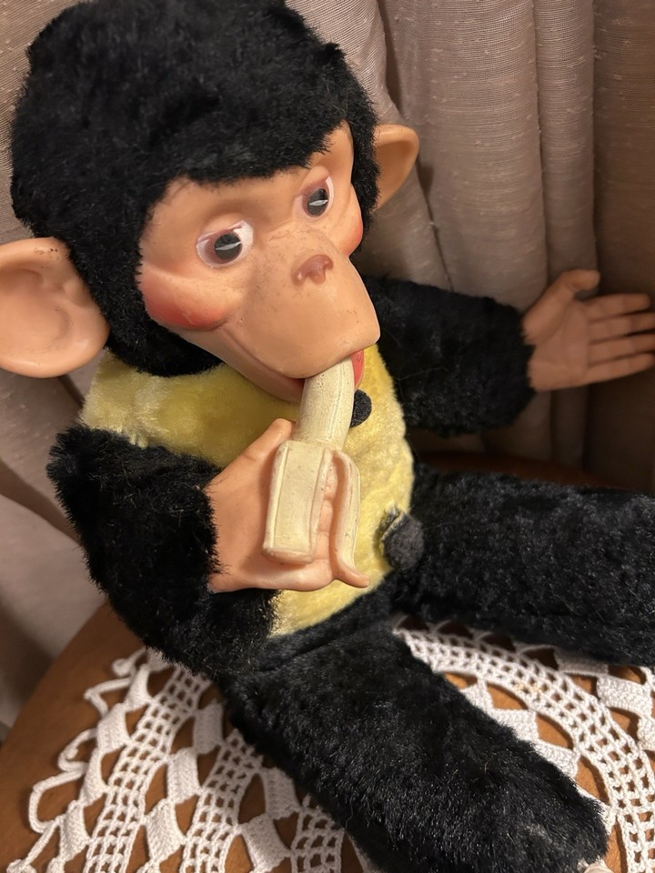 Vintage Zippy Monkey Mr Bim Zip Plush Banana Toy Rubber Face Doll | eBay