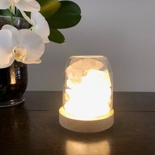 Aurora Clear Quartz Crystal Essential Oil Diffuser with Light USB | eBay