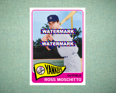 Ross Moschitto New York Yankees 1965 Style Custom Baseball Art Card | eBay