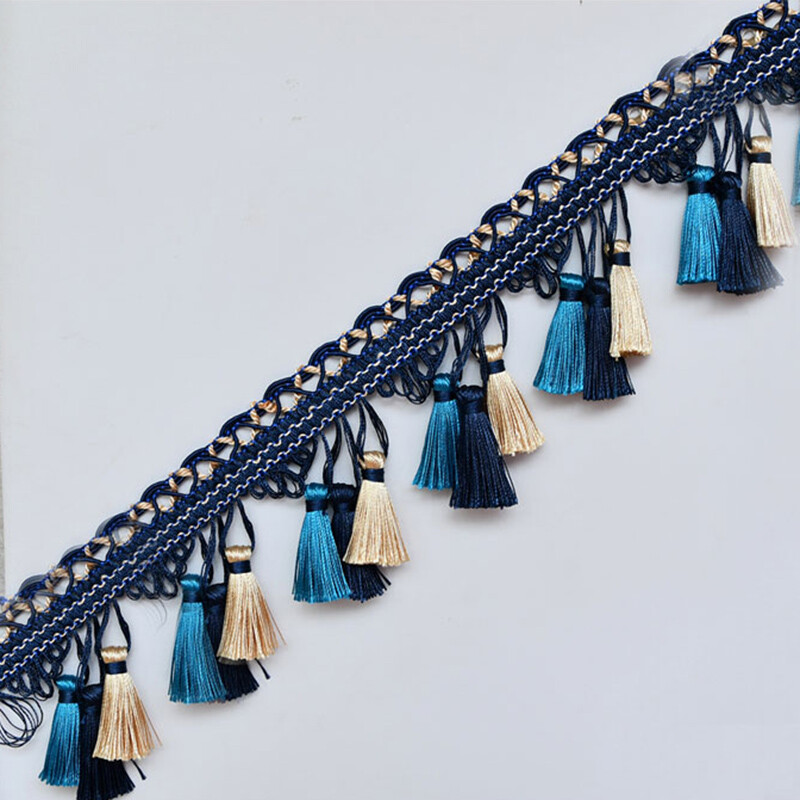 5.5M Fringe Tassel Lace Trim Upholstery Edging Trimming Ribbon DIY ...