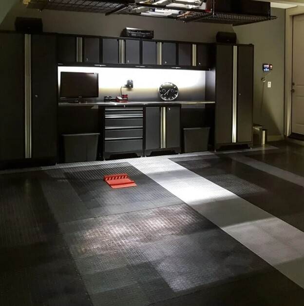 24 Pack Garage Tile Inter Locking Flooring Shop Floor Snap Together ...