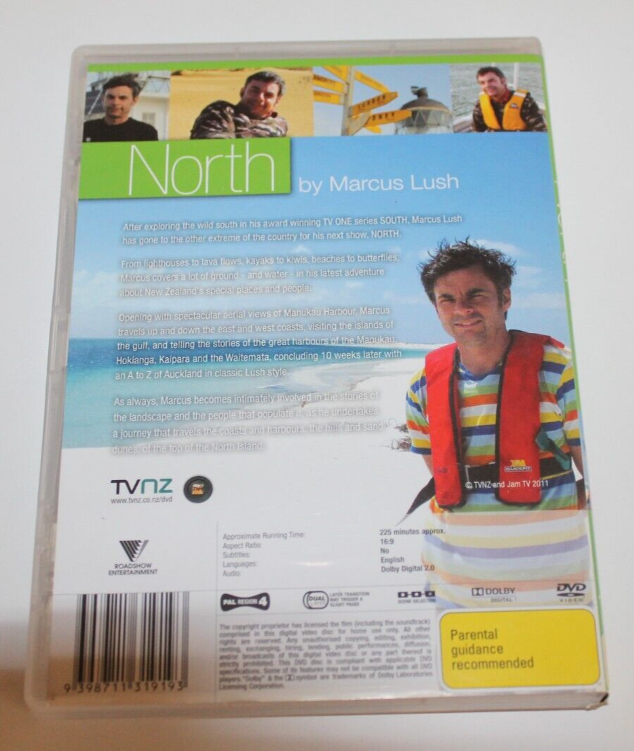 NORTH TVNZ by Marcus Lush DVD Pal 4 c2011 10 Episodes 225 Minutes VGC ...