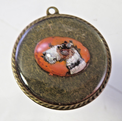 Wire Haired Fox Terrier 1930s Reverse Carved Glass Intaglio Pendant | eBay