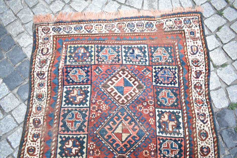Fabulous Antique Caucasian Rug 45'' x 95'' Caucasian Collector's ...