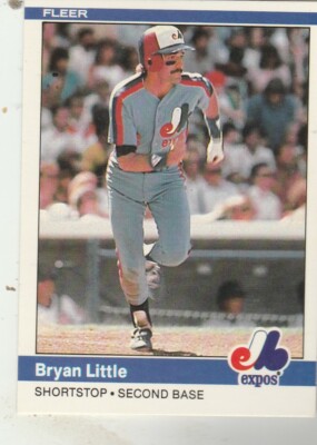 FREE SHIPPING-MINT-1984 Fleer #279 Bryan Little Expos PLUS BONUS CARDS ...