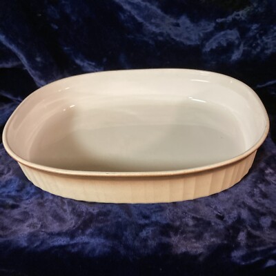 Vintage Corning Ware French Bisque Brown Rimmed Speckled Casserole 1.5 ...