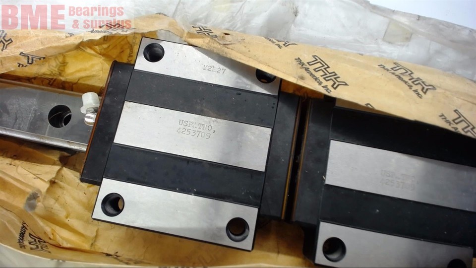 Linear Rail W/ 2 Thk Hsr35 Bearings 24" / 609 Mm Long, 1.125" / 28 Mm ...