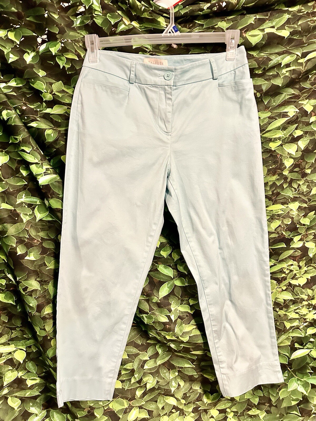 Talbots Petites Signature Capri Pants Light Blue Aqua… - Gem