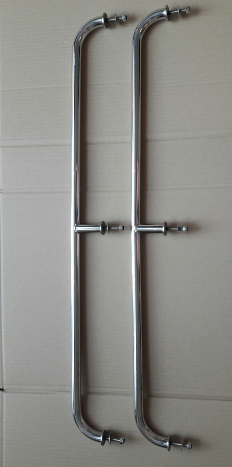 Pair of stainless steel 1000mm marine grade 316 boat grab rails/handles ...