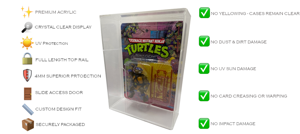 Teenage Mutant Ninja Turtles TMNT Playmates - Acrylic Display Case MOC ...