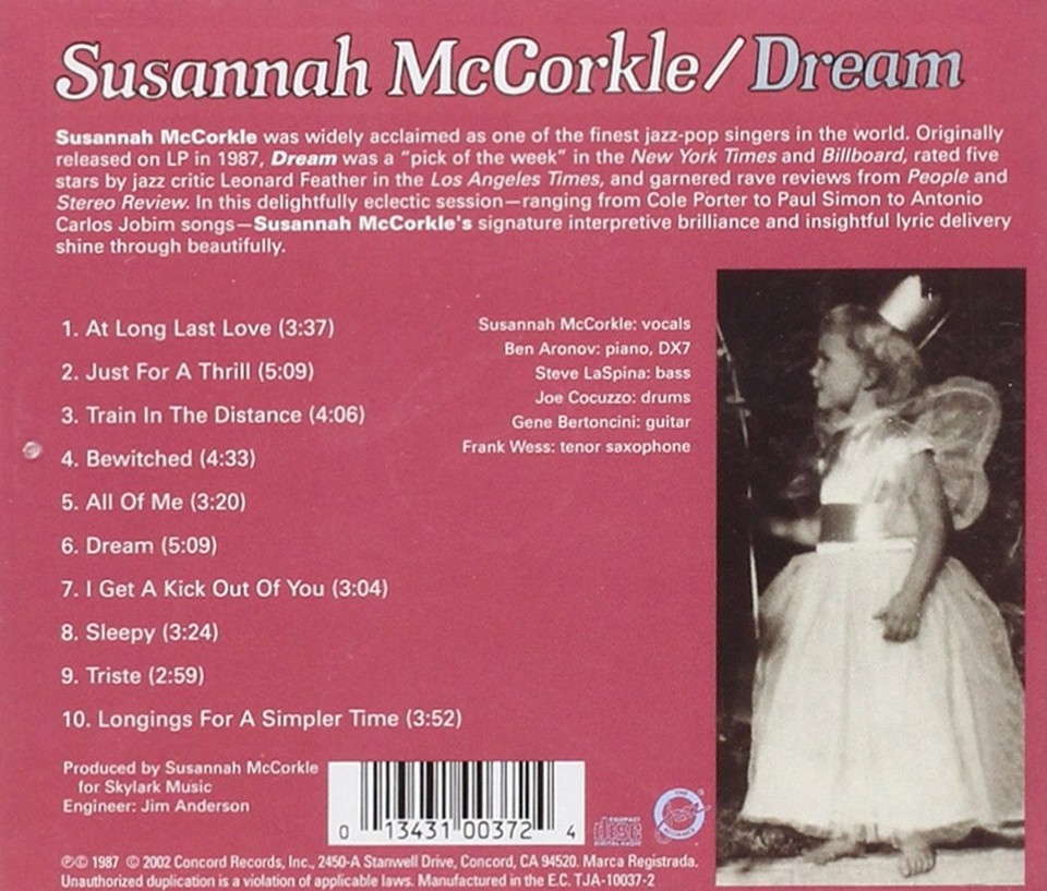 Susannah McCorkle Dream (CD) (US IMPORT) 13431003724 | eBay Australia