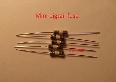 ( 5pcs ) 2.5 amp Ceramic Mini Pigtail Slow blow fuse 120V To 250V ...