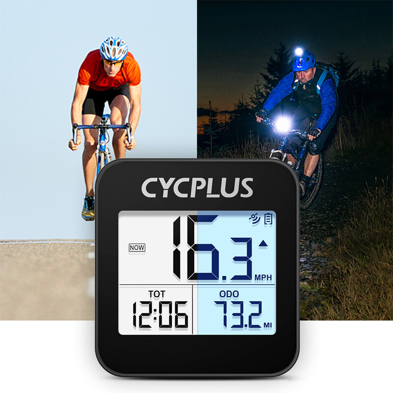 CYCPLUS Wireless GPS Bike Speedometer Odometer Rechargeable IPX6 ...