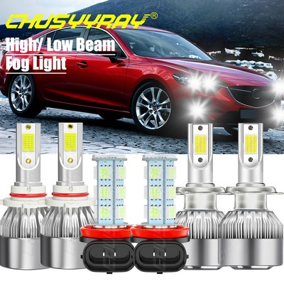For Mazda 6 2011 2012 2013 Mazda6 LED Headlight 9005 H7 H11 Fog Light ...
