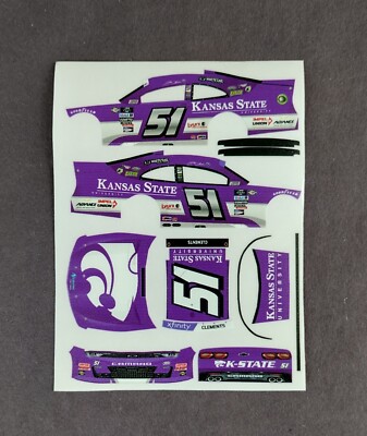 2023 Custom Jeremy Clements #51 Kansas State 1/64 Peel & Stick Decals ...