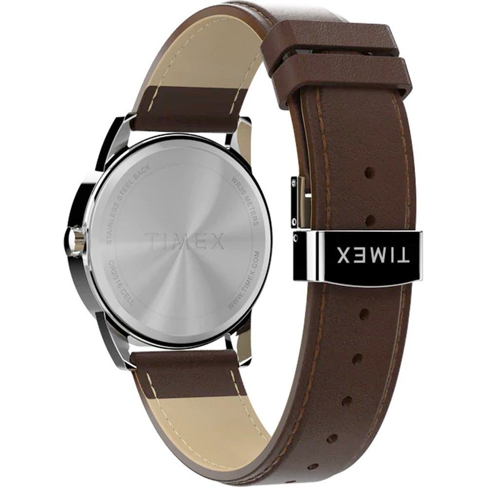 Timex TW2V68700 Men's Easy Reader 38mm One-Time Adjustable Leather ...