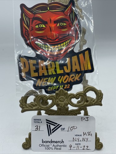 Authentic VIP PEARL JAM STICKER MSG NYC 9/11/2022 NEW YORK MADISON ...